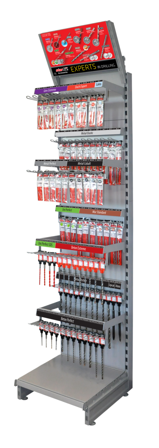 Ekspozytory – Technika zamocowań Amex Starfix – TZ Amex